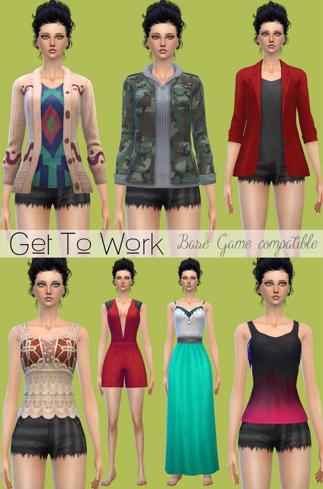 The Sims 4 Get To Work Change Clothes Nimfachoose The Sims 4 Get To Work Change Clothes Nimfachoose