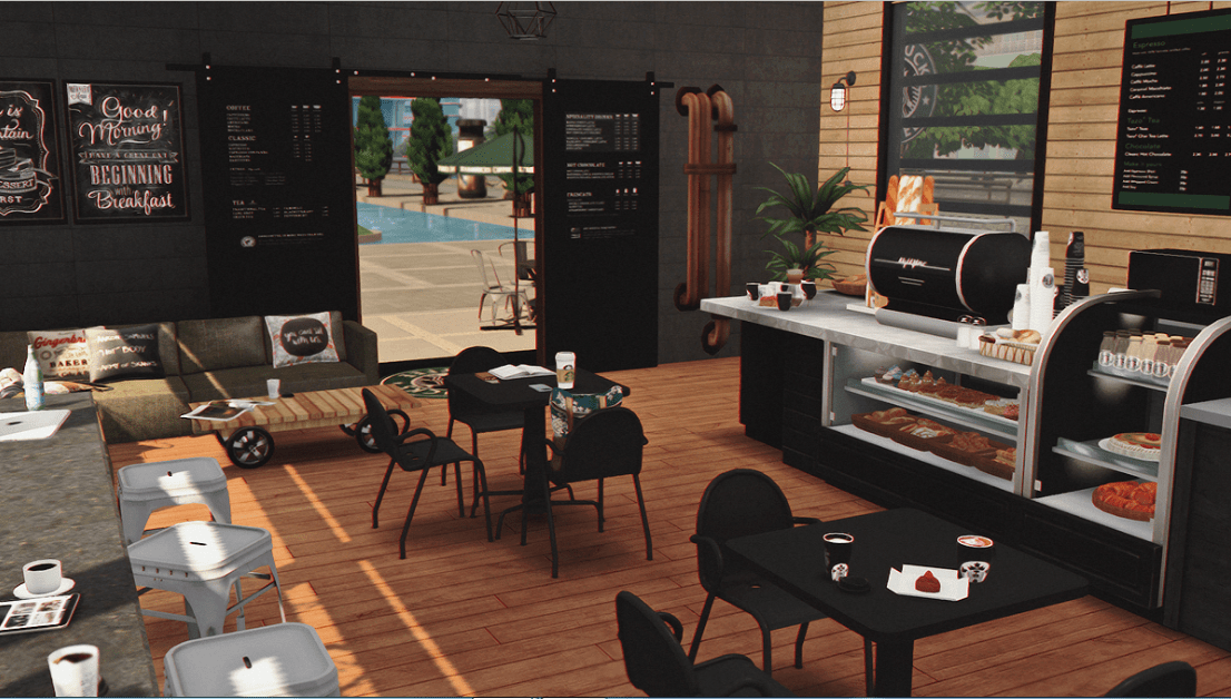 Most recommend Sims 4 Coffee Shop mod& CC