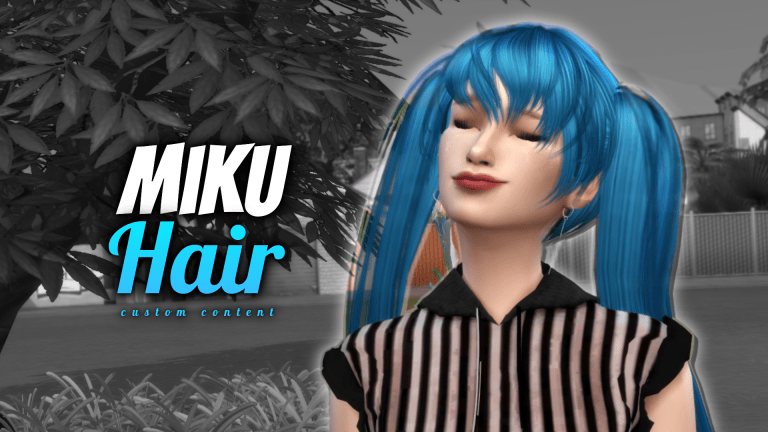 Sims 4 Miku Hair For the Most Perfect Miku Cosplay! — SNOOTYSIMS