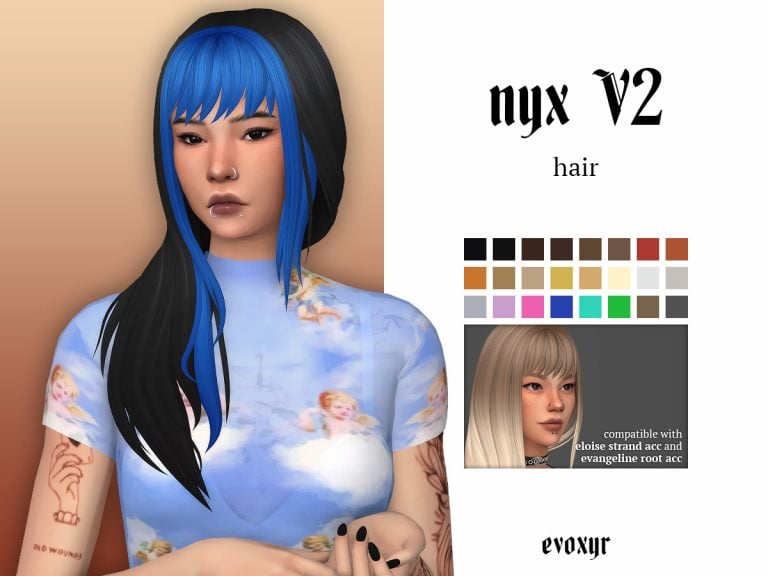 Sims 4 Two Tone Hair CC - Creative Looks You Need To Try Now! — SNOOTYSIMS