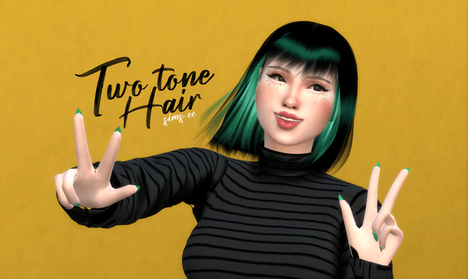 Sims 4 Two Tone Hair CC - Creative Looks You Need To Try Now! — SNOOTYSIMS