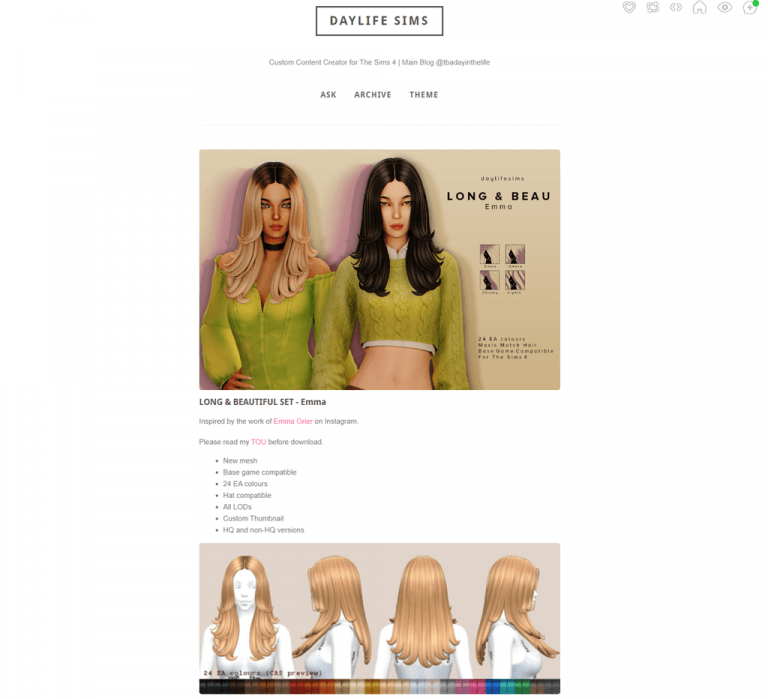 15 CC Creators You Should Check Out If You Love Maxis Match Hair ...