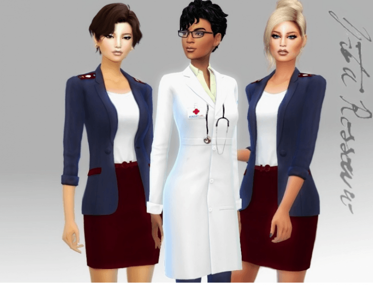 The Best 15 Brainy Lab Coat CC for TS4 — SNOOTYSIMS