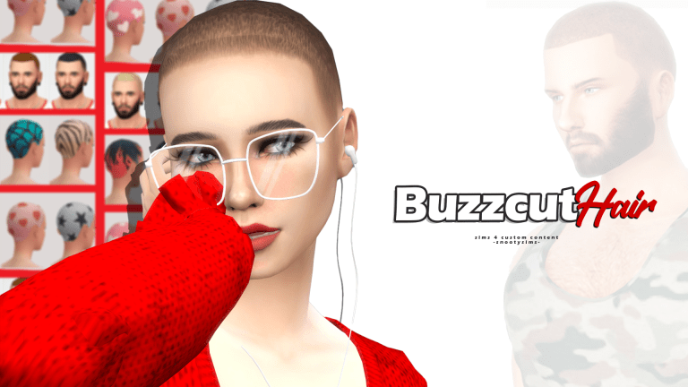 Buzzcut CC: It's Time You Tried These Cool Hairs in the Sims 4 ...