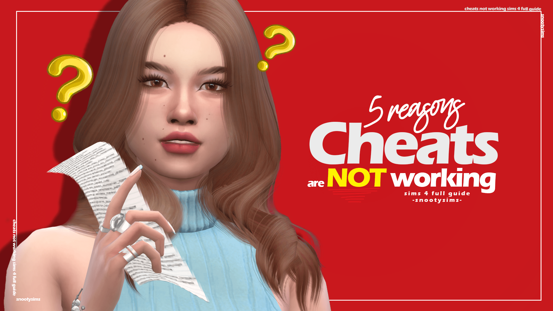 5 Reasons Why The Sims 4 Cheats Aren t Working SNOOTYSIMS