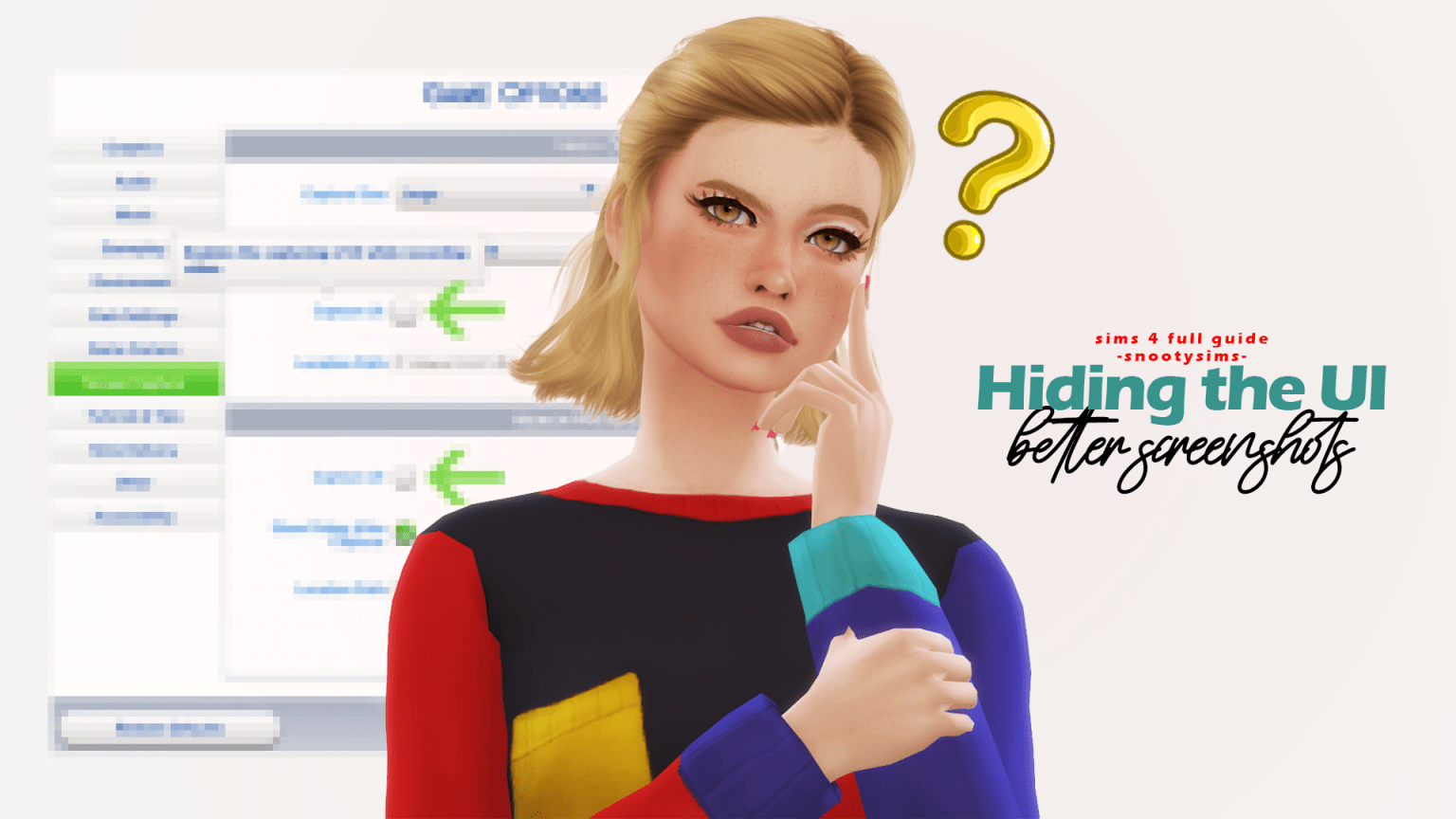Hiding The Ui For Better Screenshots And More Immersion In The Sims 4 — Snootysims 