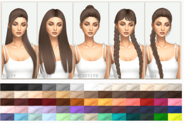 The Most Gorgeous Hair Redesigns of Moonflowersims for The Sims 4