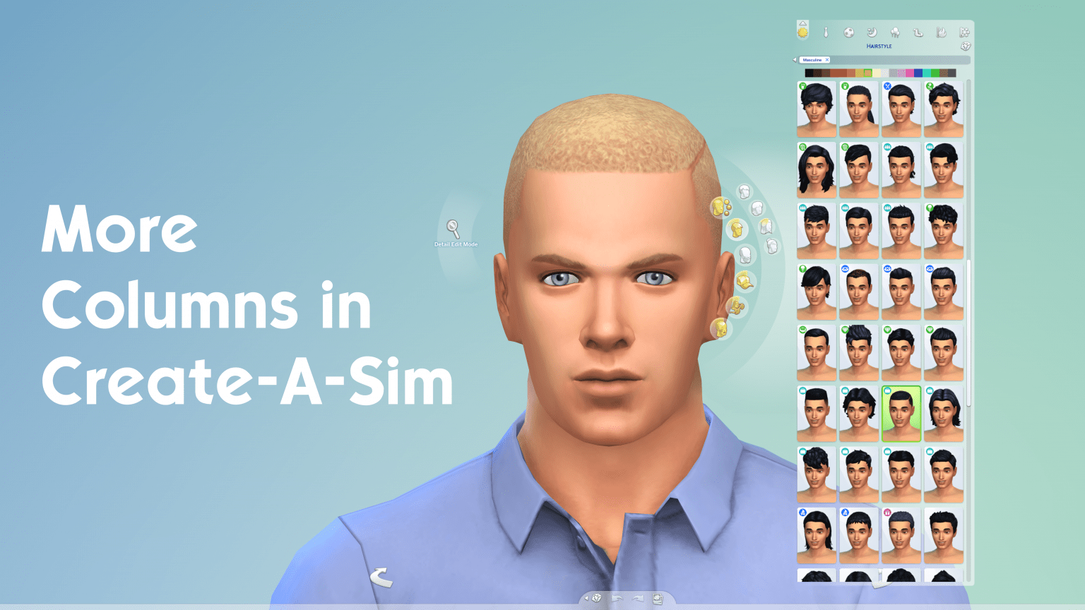 More Columns in CAS Mod: Expand your Create A Sim Catalog in TS4 ...
