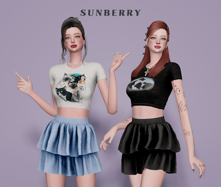 41+ Unique Crop Tops CC for Male & Female Sims in TS4 — SNOOTYSIMS