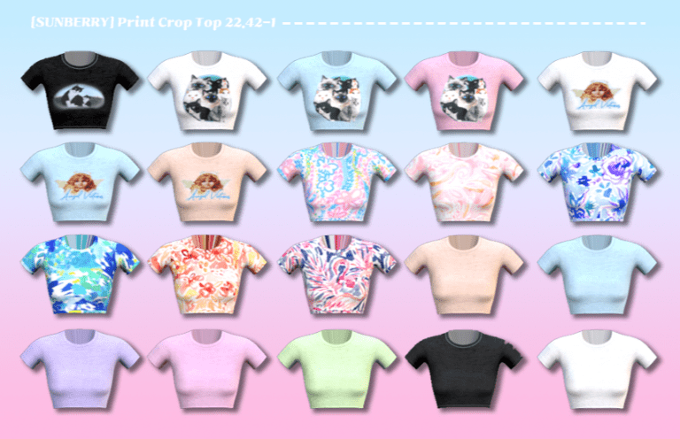 41+ Unique Crop Tops CC for Male & Female Sims in TS4 — SNOOTYSIMS