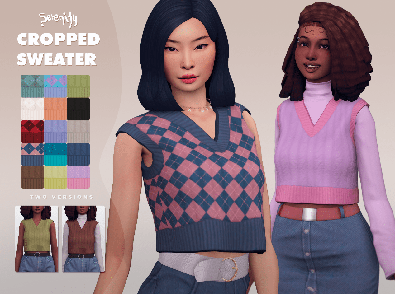 41+ Unique Crop Tops CC for Male & Female Sims in TS4 — SNOOTYSIMS