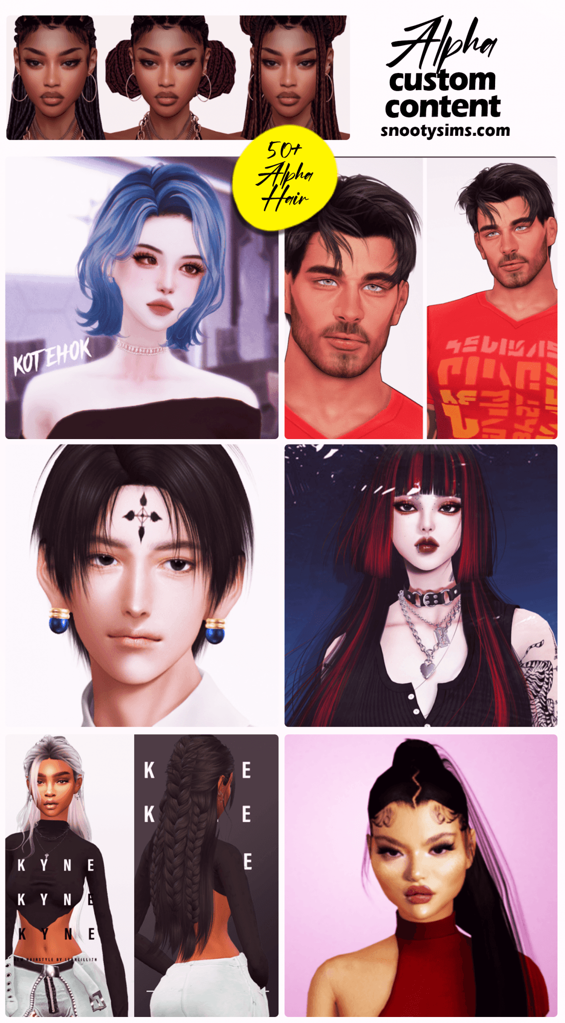 50+ Maxis Match Hair CC That Will Melt Your Heart — SNOOTYSIMS