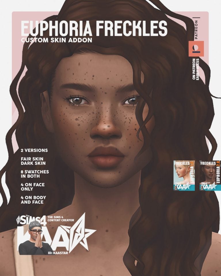 An Excellent Collection of Freckles CC for The Sims 4! — SNOOTYSIMS