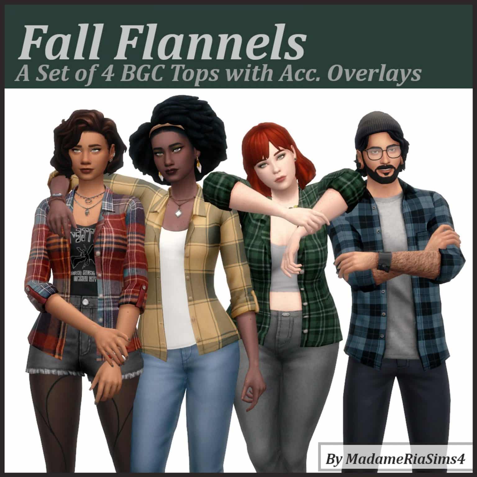 Awesome Flannel Shirts Custom Content for the Sims 4 — SNOOTYSIMS