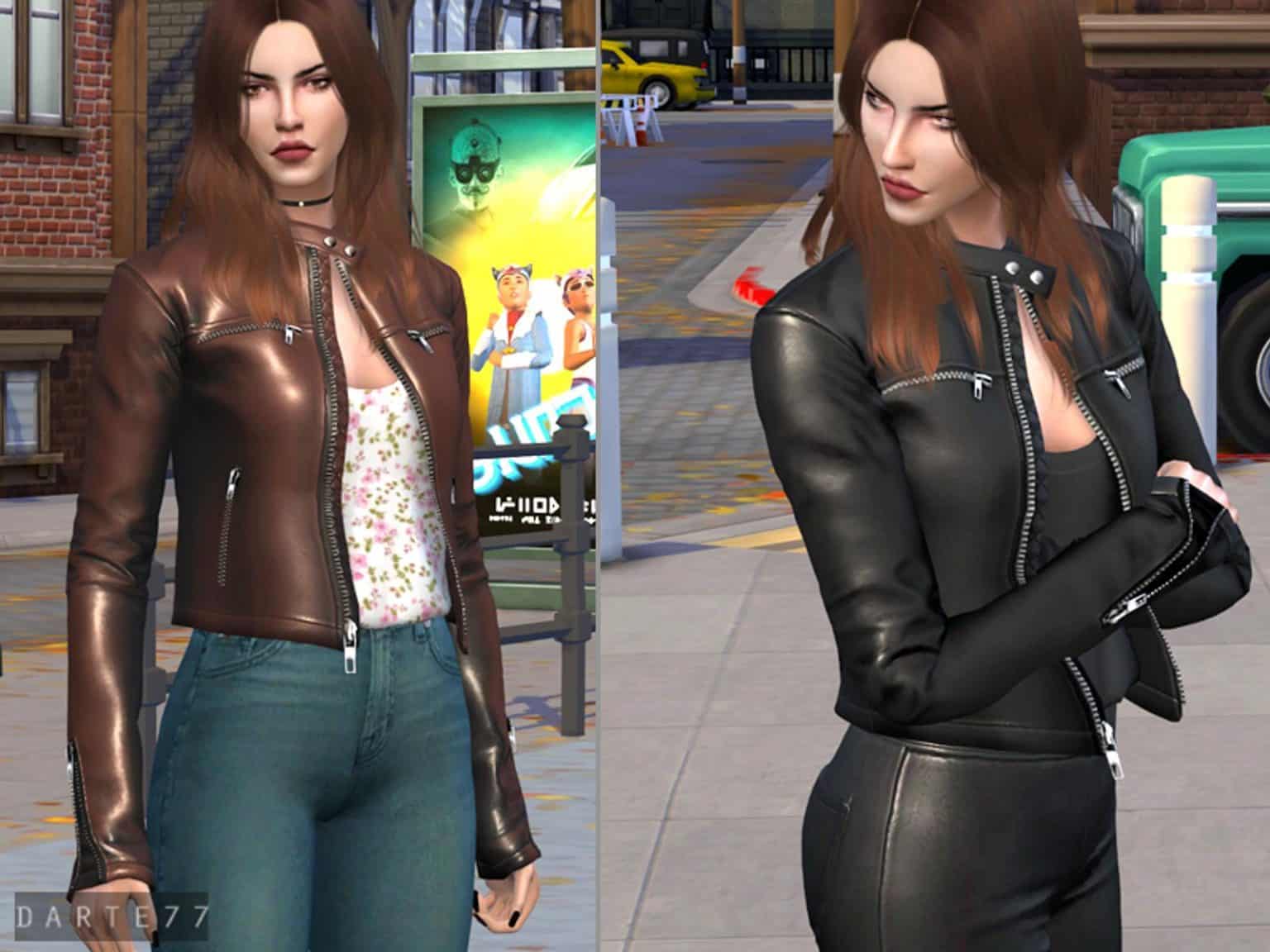 40+ Leather Jacket CC Finds for The Sims 4 — SNOOTYSIMS