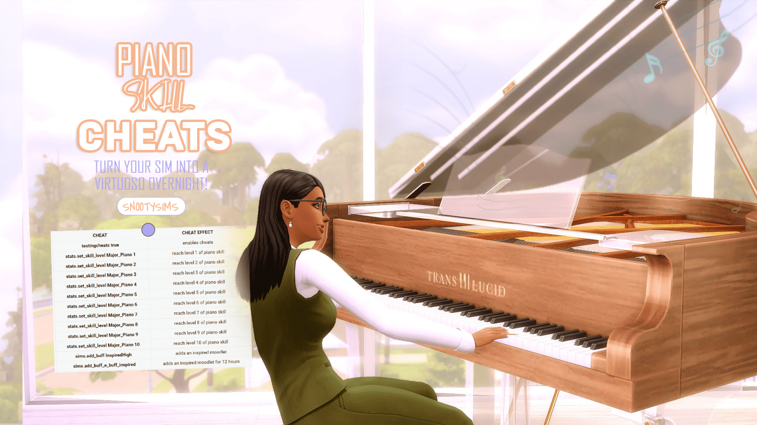 Piano Skill Cheats - Become A Sim Virtuoso Overnight!
