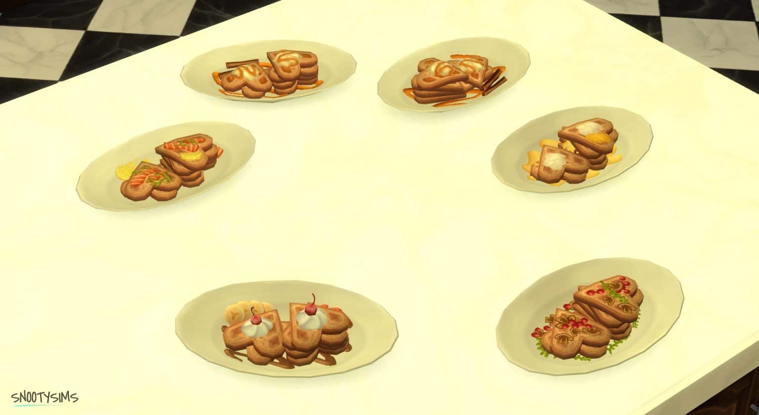 New Recipes For The Sims 4: Delicious Waffles and Pizzas!