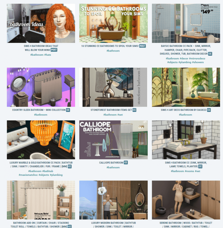 Snootysims' Latest CC: Bathroom Set (part 1 & A Sneak Peak Into Part 2 ...
