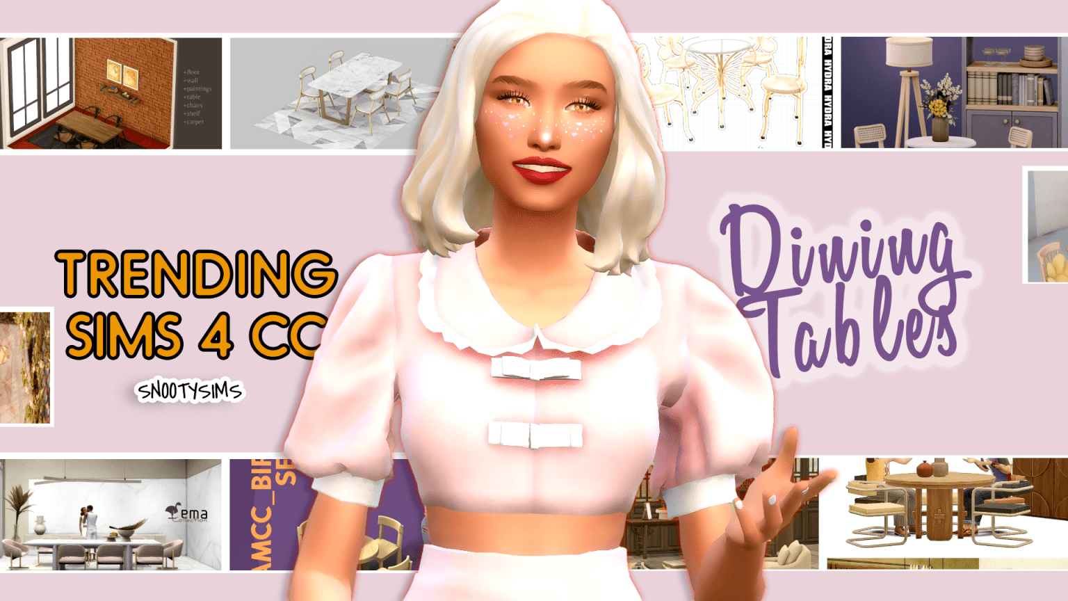 Trending Dining Tables CC for The Sims 4 — SNOOTYSIMS