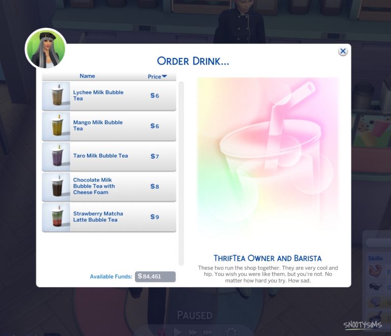 Thriftea: The Popular Bubble Tea Shop In The Sims 4