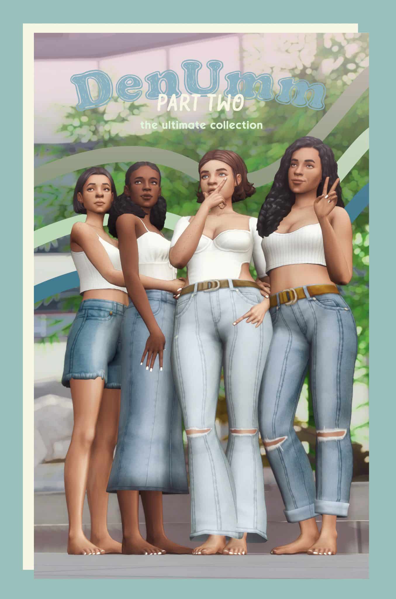 80 Of The Best Denim Jeans CC for Male & Female Sims