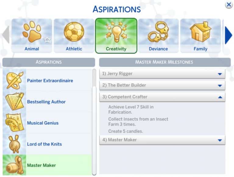 Sims 4 Aspiration Cheats: Complete Milestones And Unlock Aspiration Traits