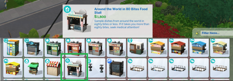Full List: 40+ Food Stalls in The Sims 4!