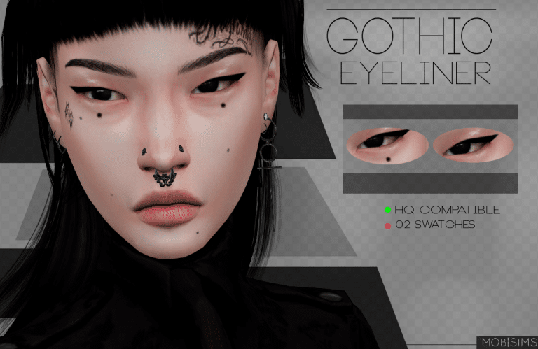 Best Free Goth Makeup And Accessories For Your Sims