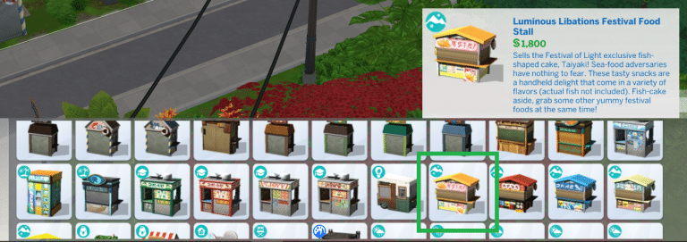 Full List: 40+ Food Stalls in The Sims 4!
