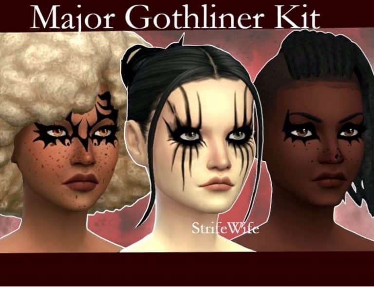 Best Free Goth Makeup And Accessories For Your Sims