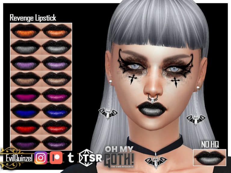 Best Free Goth Makeup And Accessories For Your Sims