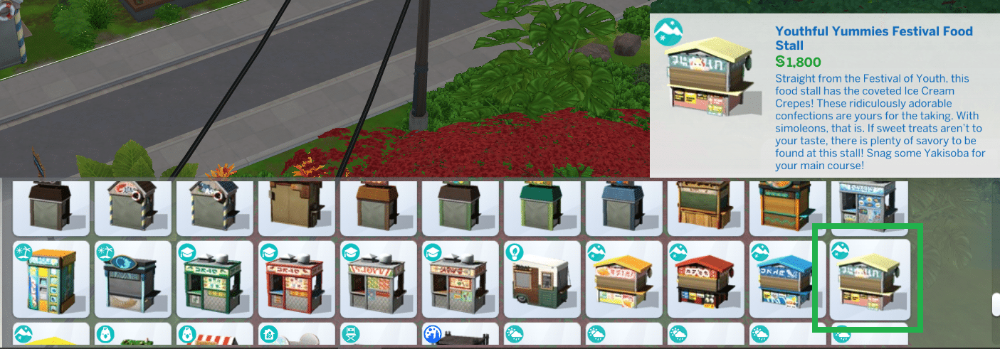 Full List: 40+ Food Stalls in The Sims 4!