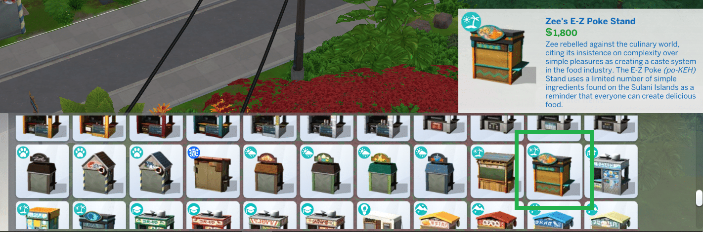 Full List: 40+ Food Stalls in The Sims 4!