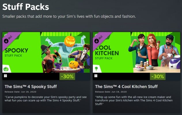 EA Publisher Sale: Discounted Sims 4 DLC For Up To 50% Off!