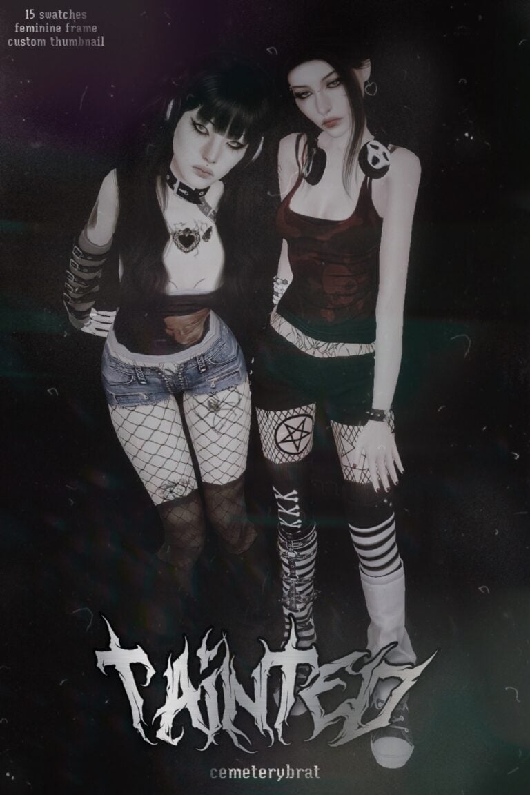 Dark And Edgy Pieces of Emo CC For the Sims 4