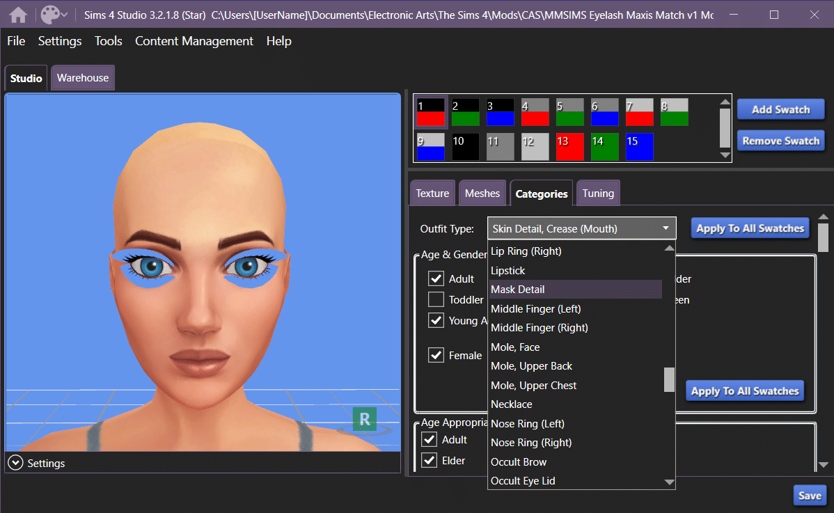 How To Fix Miscategorized CC Lashes Affected By The Update — SNOOTYSIMS