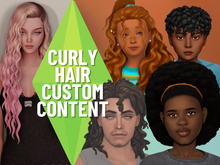 Curly Hair CC: 90+ Of The Best Curls for the Sims 4 (2024 Update ...