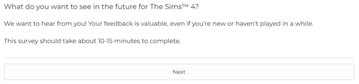 Let Your Voice Be Heard In The Latest Sims 4 Community Survey — SNOOTYSIMS