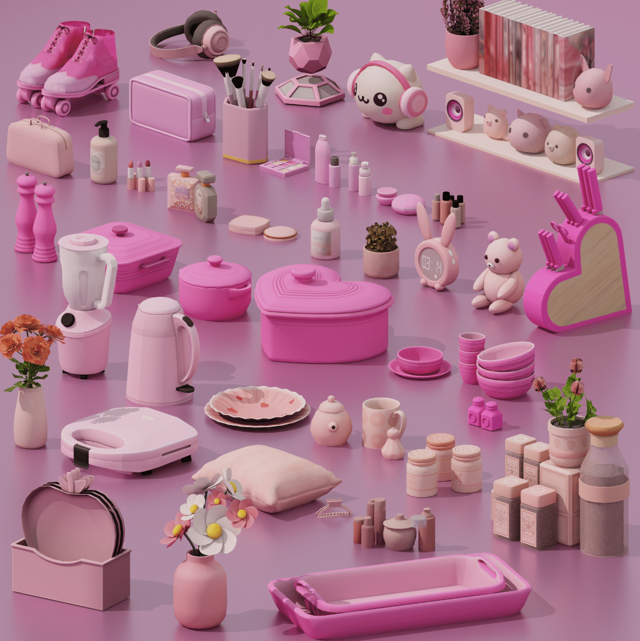 Pink Power Clutter Set — SNOOTYSIMS