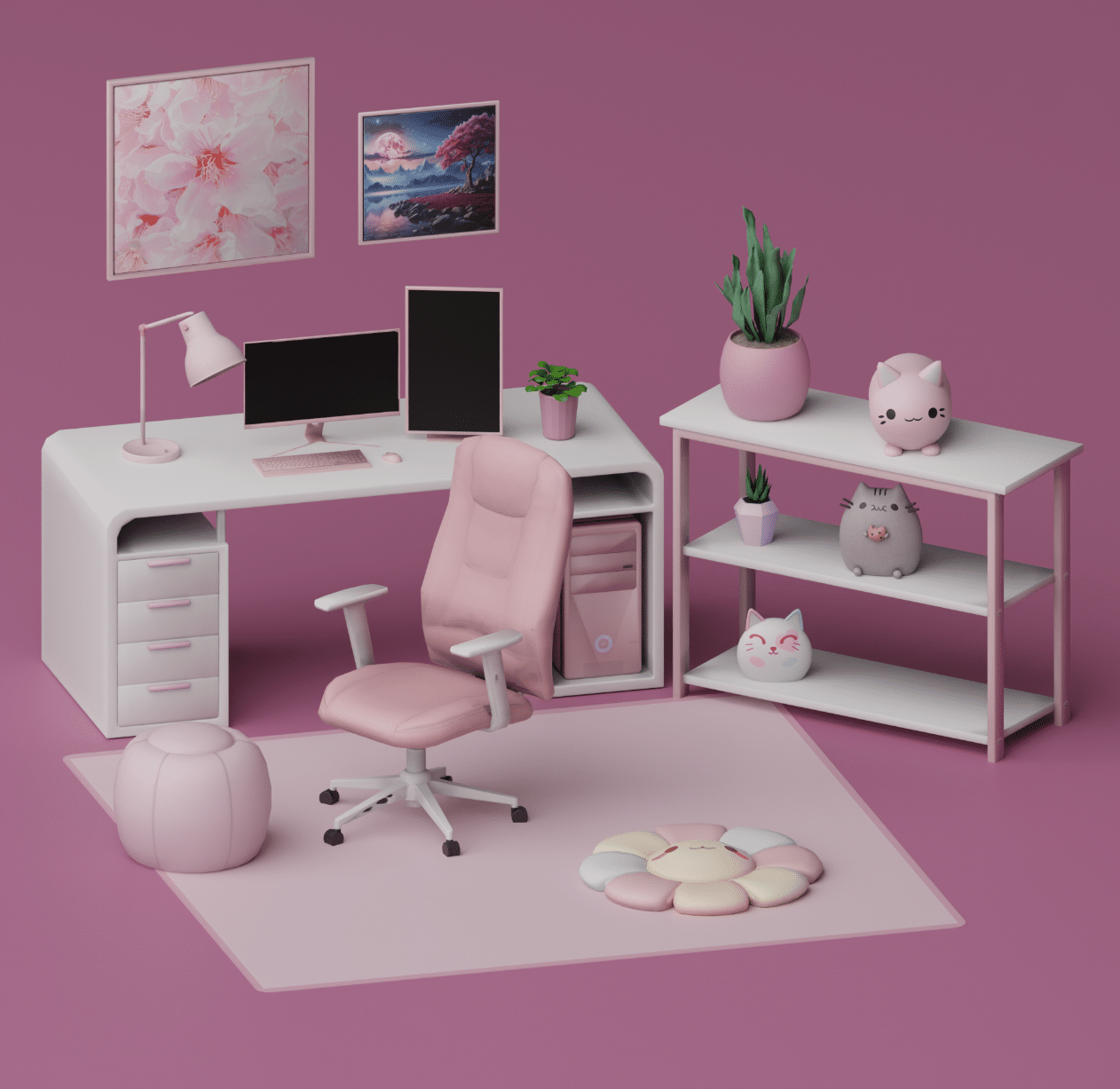 Cheeky Pink Workstation Set — SNOOTYSIMS