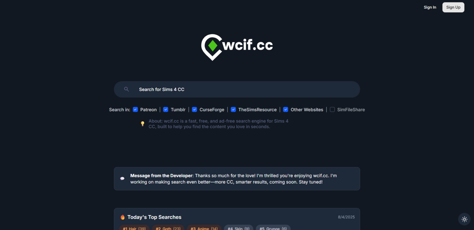 Discover WCIF.CC, The NEW Go‑To Search Engine for Sims 4 Custom Content ...
